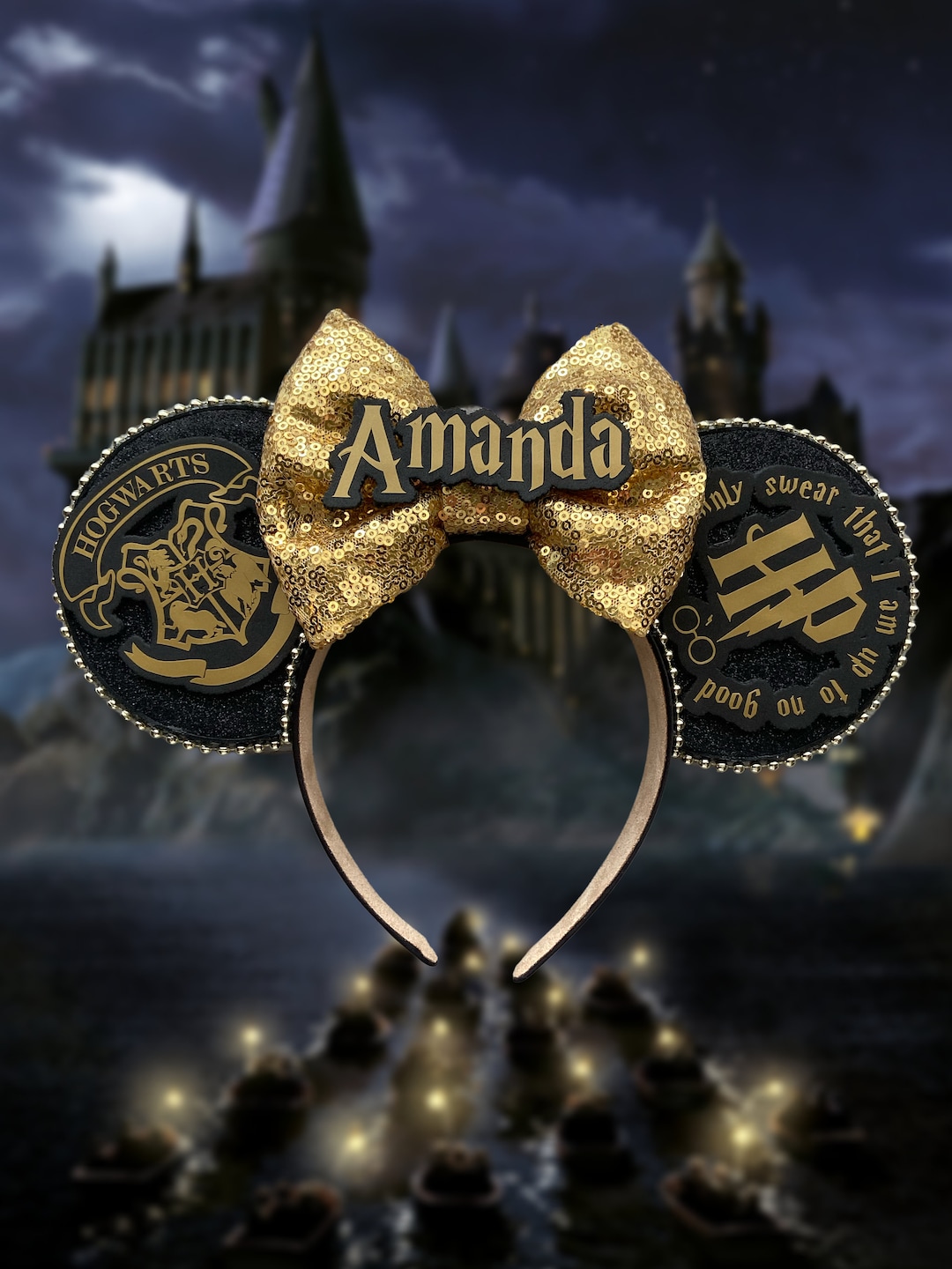 Harry Potter Inspired Ears | Mouse Ear Headband | Hogwarts Inspired ...