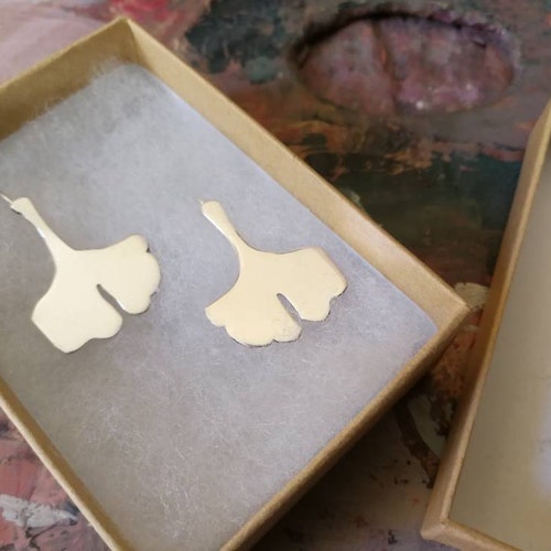 Gingko Mini Earrings Ginkgo Jewelry Made in Japan Gingko - Etsy