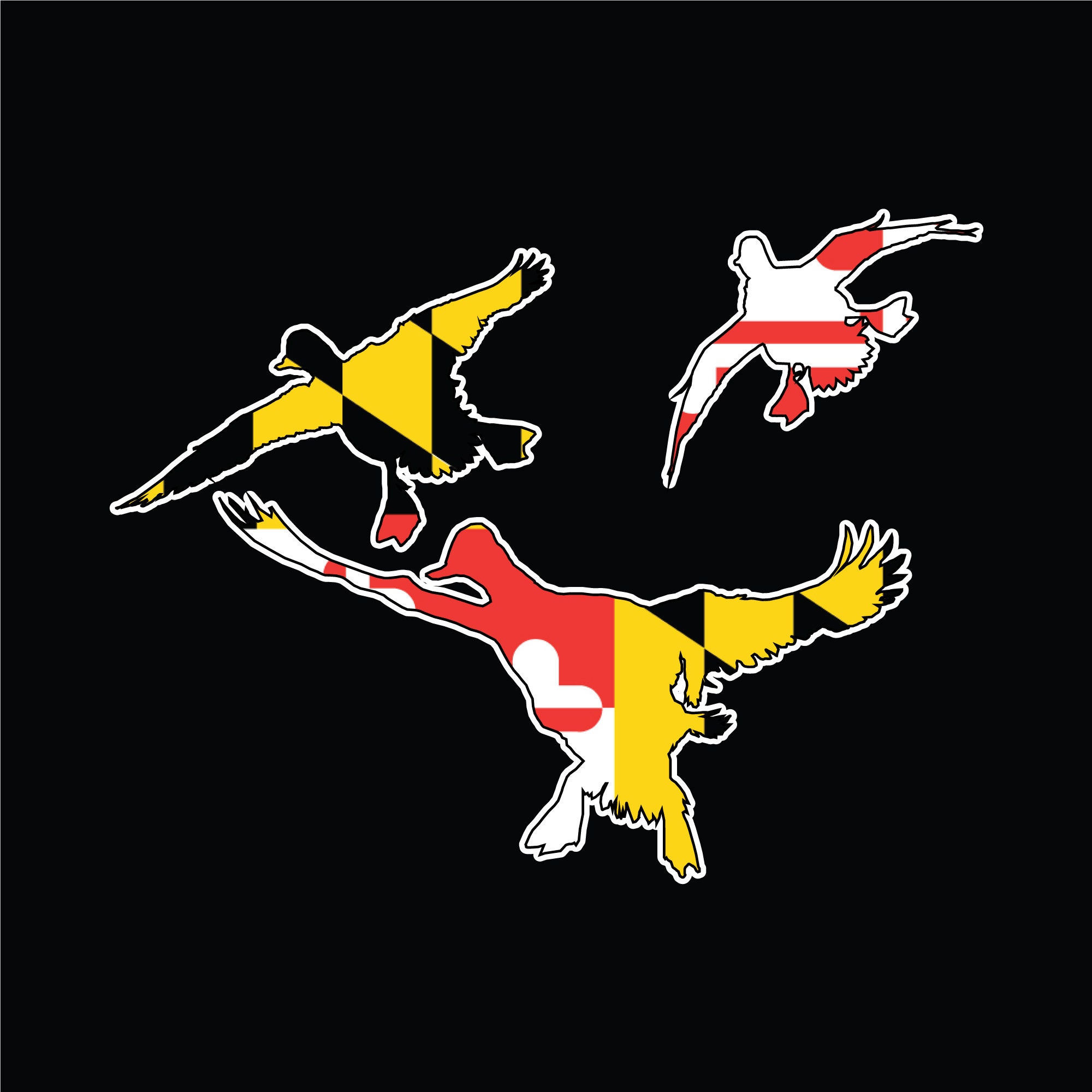 Maryland Flag Duck Flock Vehicle Decal. Hunting Decal. Duck Sticker - Etsy