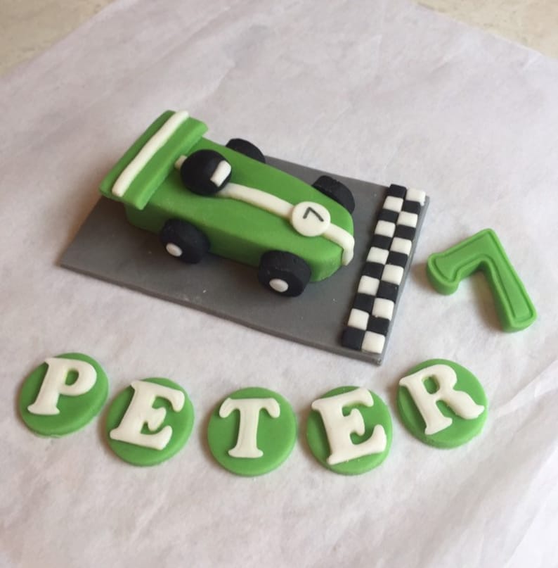 Racing Car Formula 1 F1 Grand Prix Edible Car Cake Topper Handmade ...