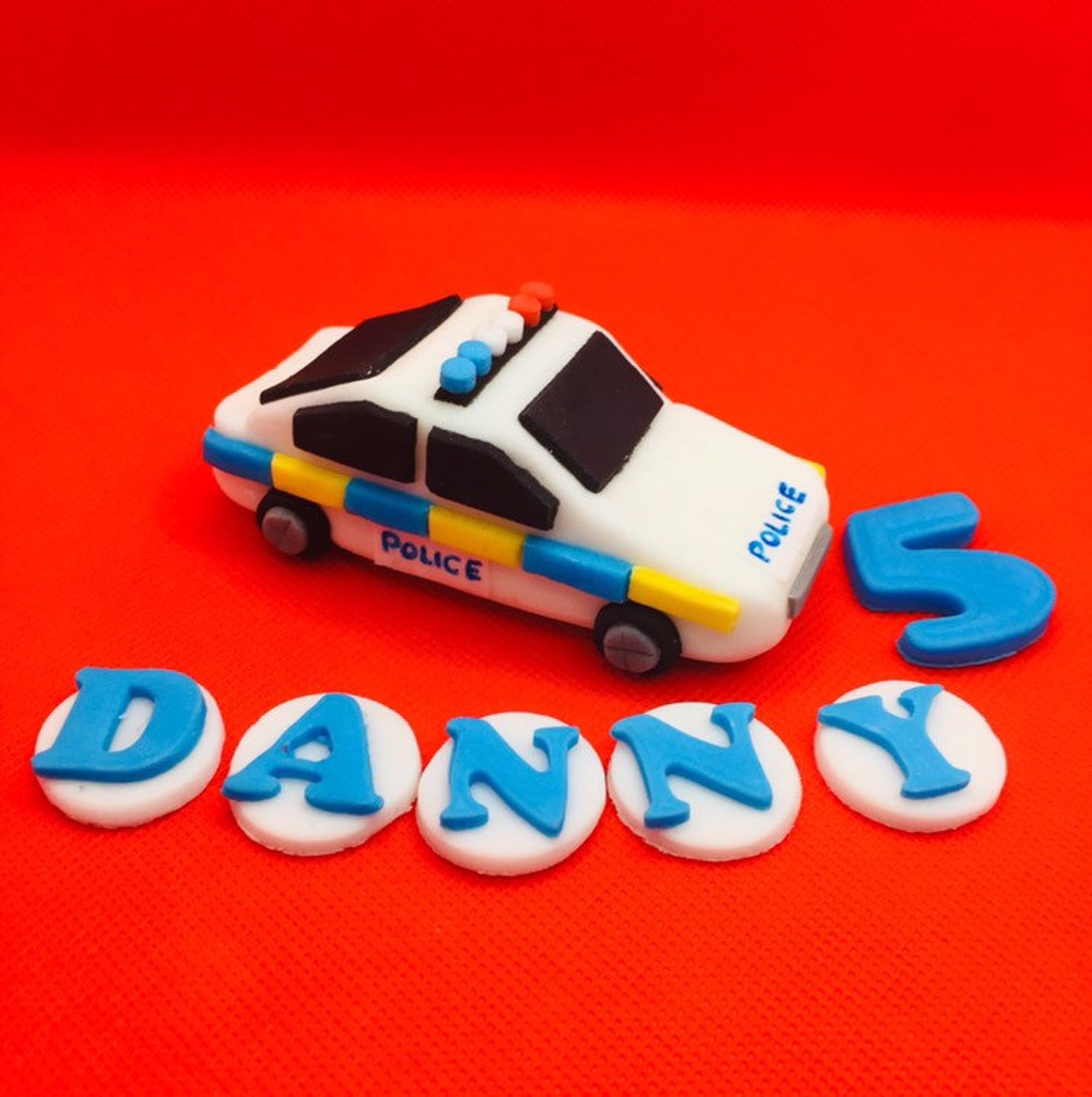 Police Car Policeman Cake Topper Handmade Edible Personalised - Etsy UK