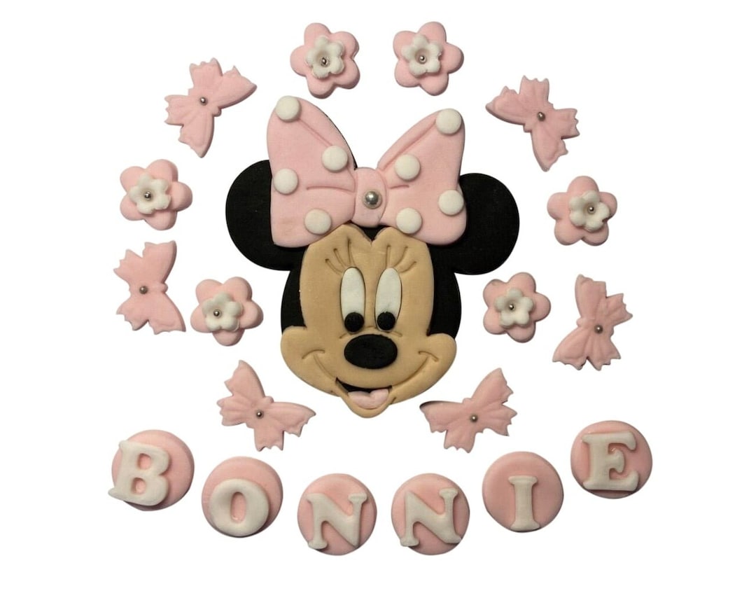 Personalized Minnie Mouse Edible Cake Topper: Birthday Party Decoration ...