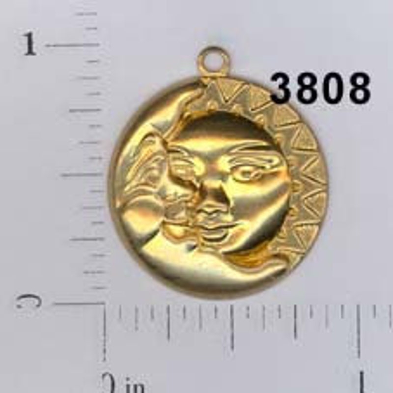 Brass Sun Charm - Etsy