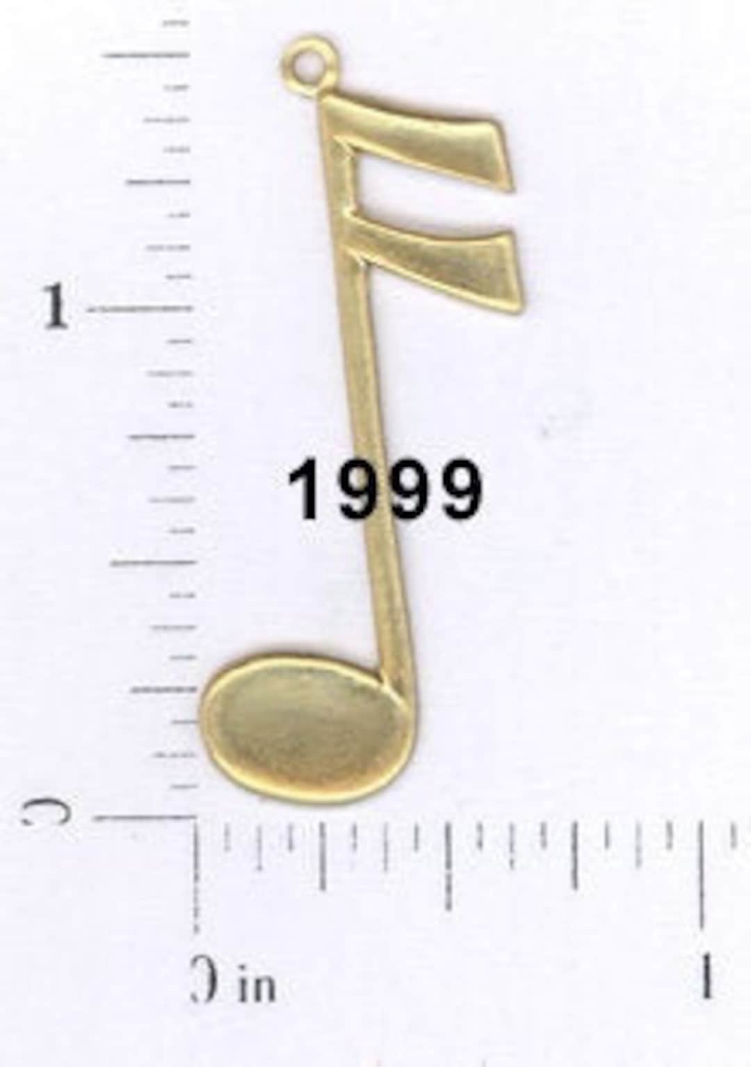 160 Pcs Music Note Charm Raw Brass Note Musical Embellishment Stamping ...
