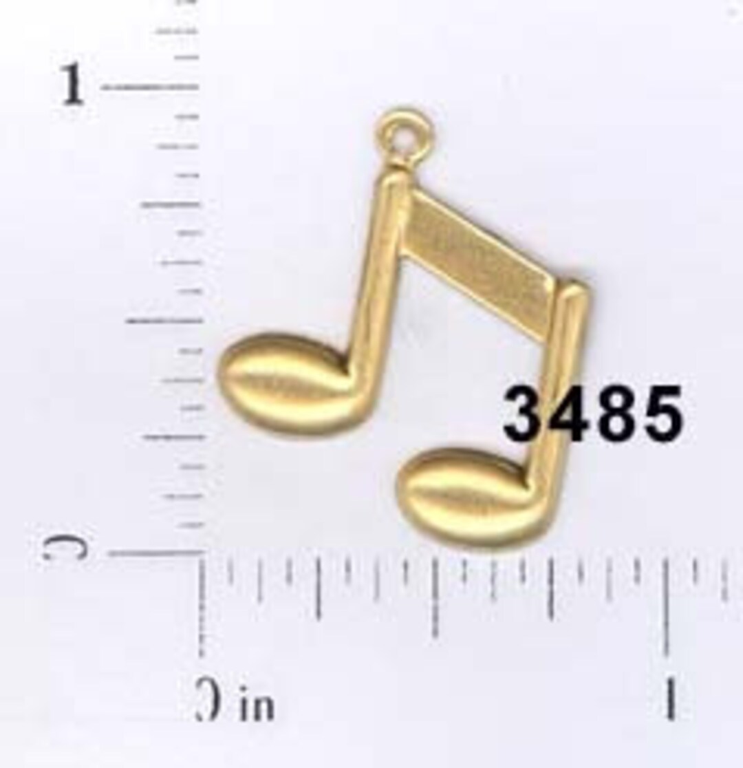 12 Pcs Music Notes Charm Raw Brass Note Musical Embellishment - Etsy UK