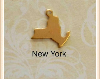 New York NY Mini Wood Charms State Cutout Jewelry and Craft - Etsy