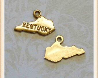 Kentucky KY Mini Wood Charms State Cutout Jewelry and Craft Accessory ...