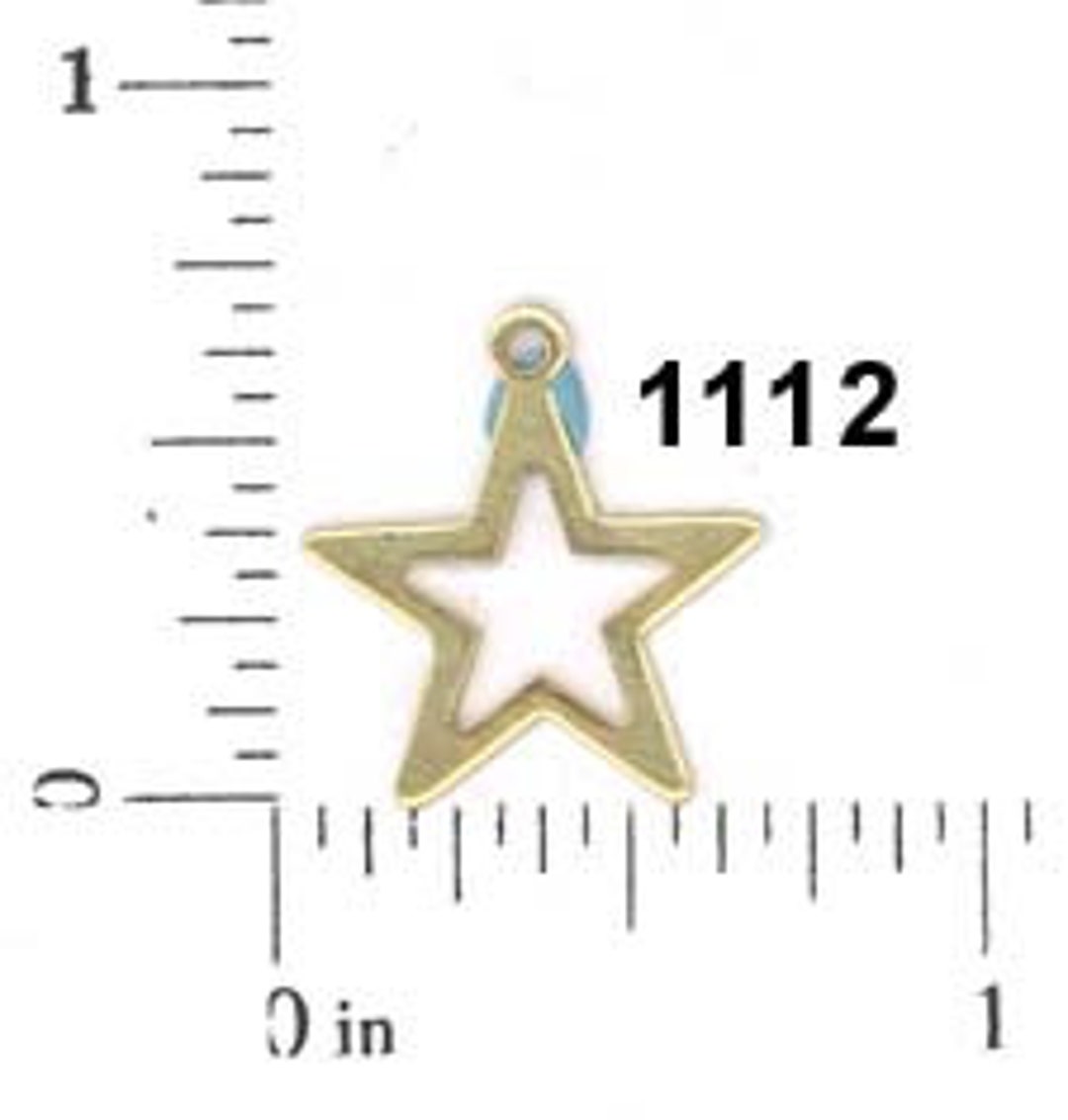 12 pcs sm latón crudo estrella abierta encanto celestial - Etsy España