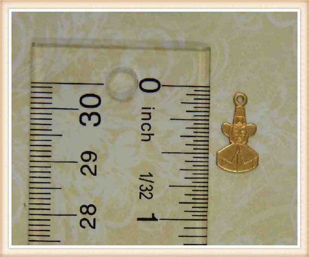 55 Pcs Pilgrim Charm Raw Brass Vintage Embellishment Ornament Stamping ...