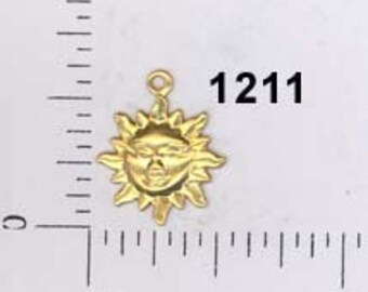 Brass Sun Charm - Etsy