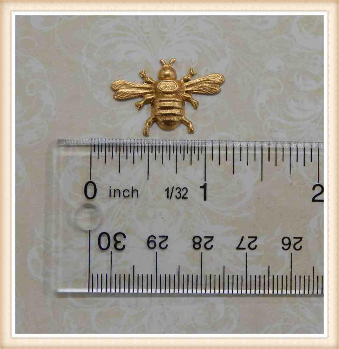 12 Pieces Raw Brass Bee Bug Stamping Finding, Embellishment SMALL 6016 ...