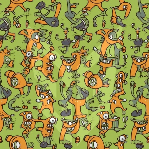 Set of 25 Alien Digital Paper, Alien Wallpaper, Funny Alien Background ...