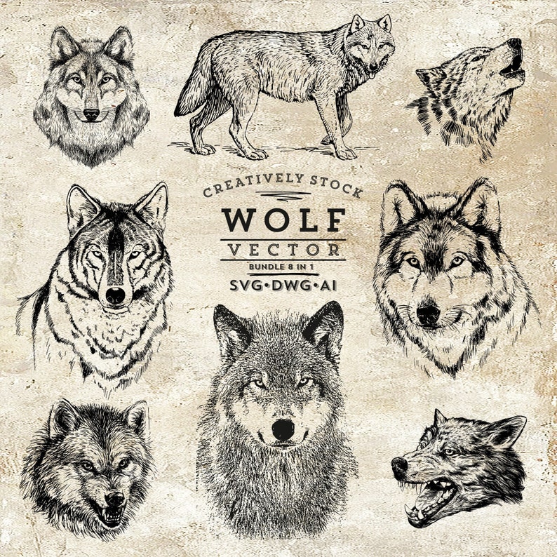 Lobo svg, Cara de lobo, Silueta de lobo, Cabeza de lobo svg, Bosque ...