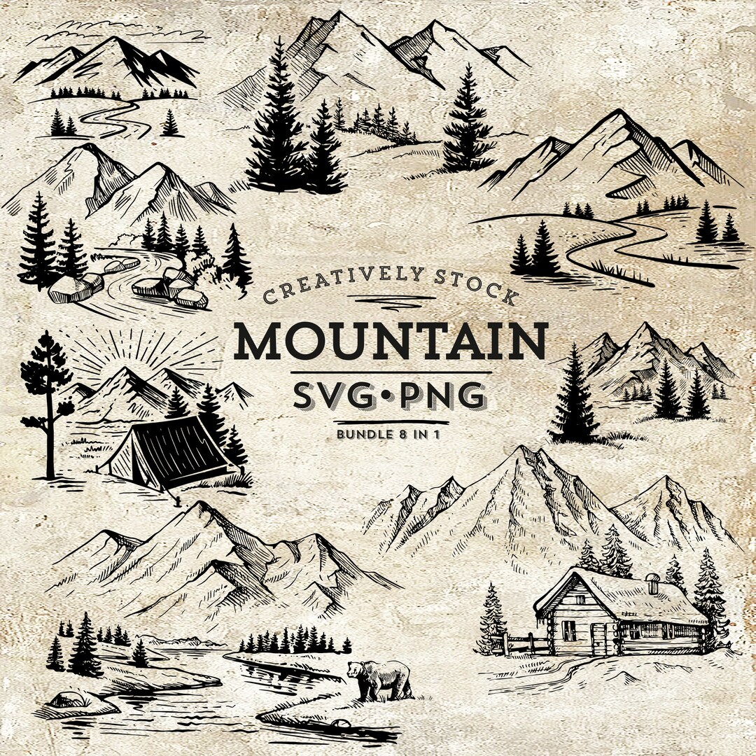 Mountain SVG PNG, Nature Svg Png, Outdoors Svg, Camping Svg, Adventure ...