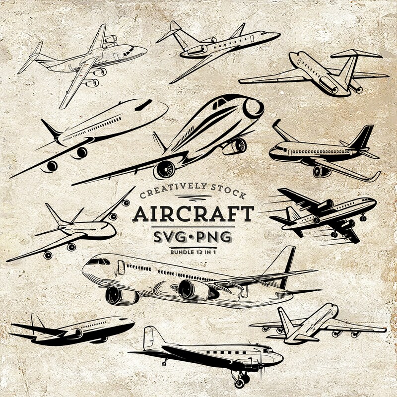 Airplane Svg - Etsy