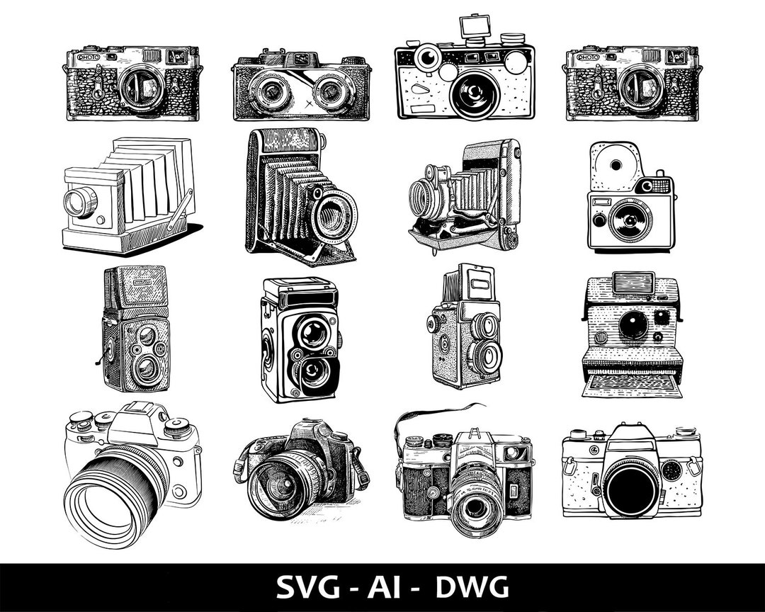 Camera SVG, Retro Camera SVG, Vintage Camera Clipart, Vintage Camera ...