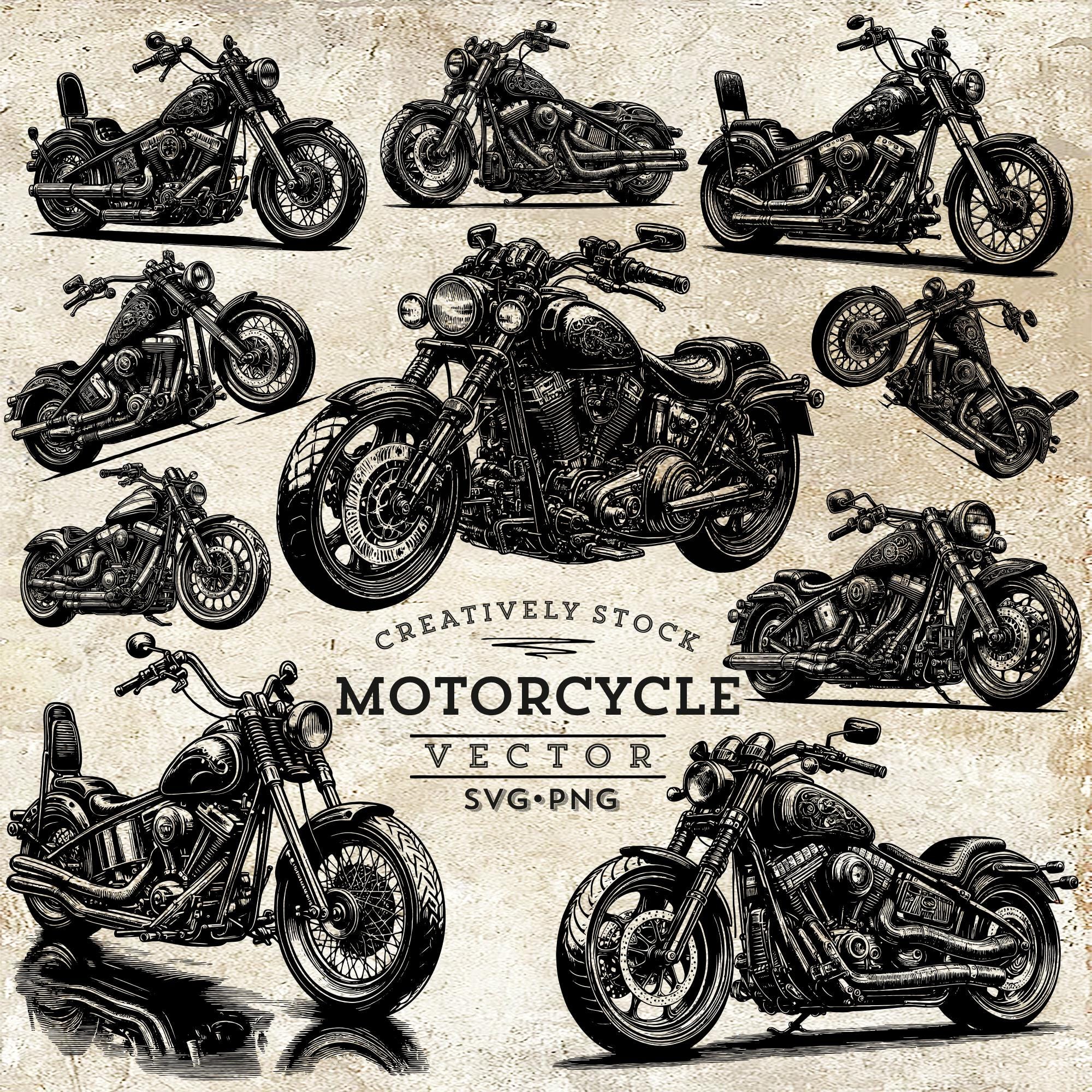 Motorcycle SVG PNG, Motorbike Svg PNG, Harley Svg, Biker Svg, Chopper ...