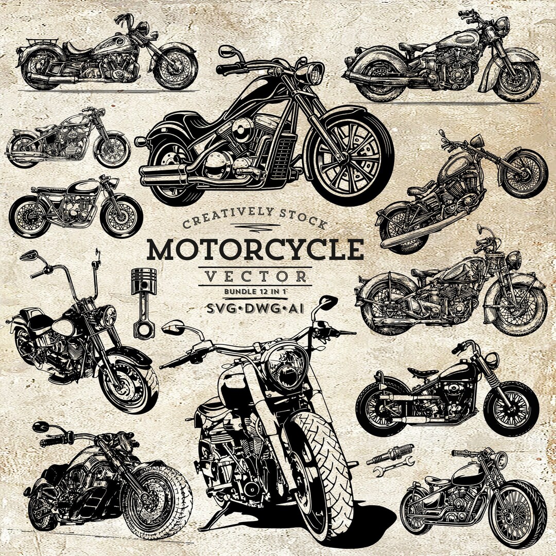 Motorbike Svg, Motorcycle Svg, Harley Svg, Biker Svg, Chopper Svg ...