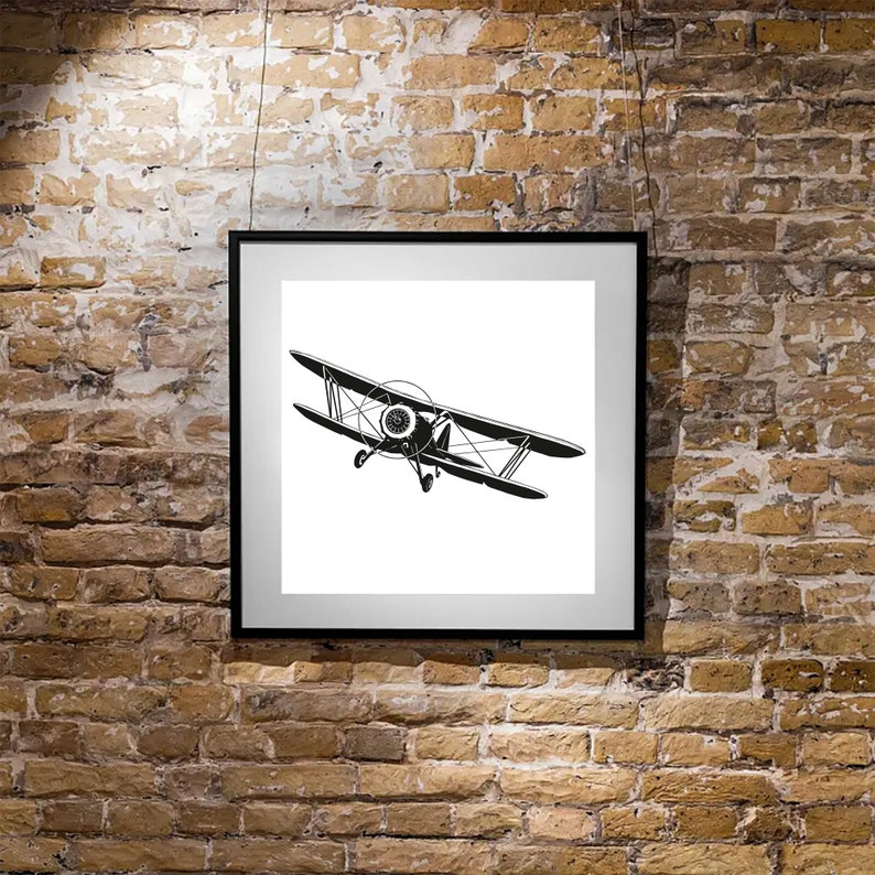 Airplane SVG PNG, Biplane Svg Png Retro, Vintage Plane, Old Aeroplane ...