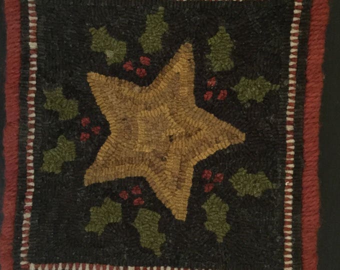 Star & Holly Mat Rug Hooking Pattern - Etsy