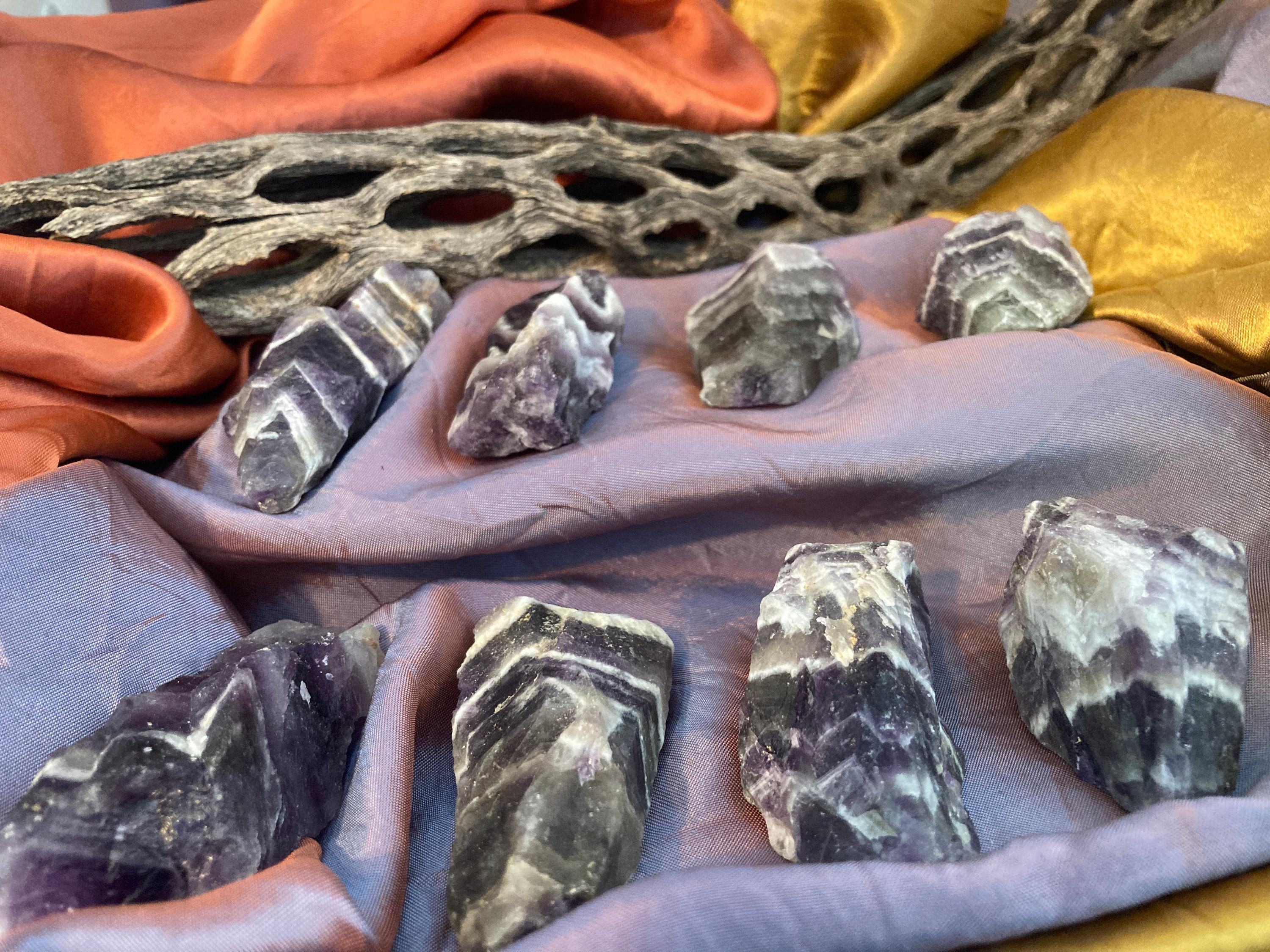 22g to 57g Chunks of Chevron Amethyst / Chevron Amethyst / Various ...