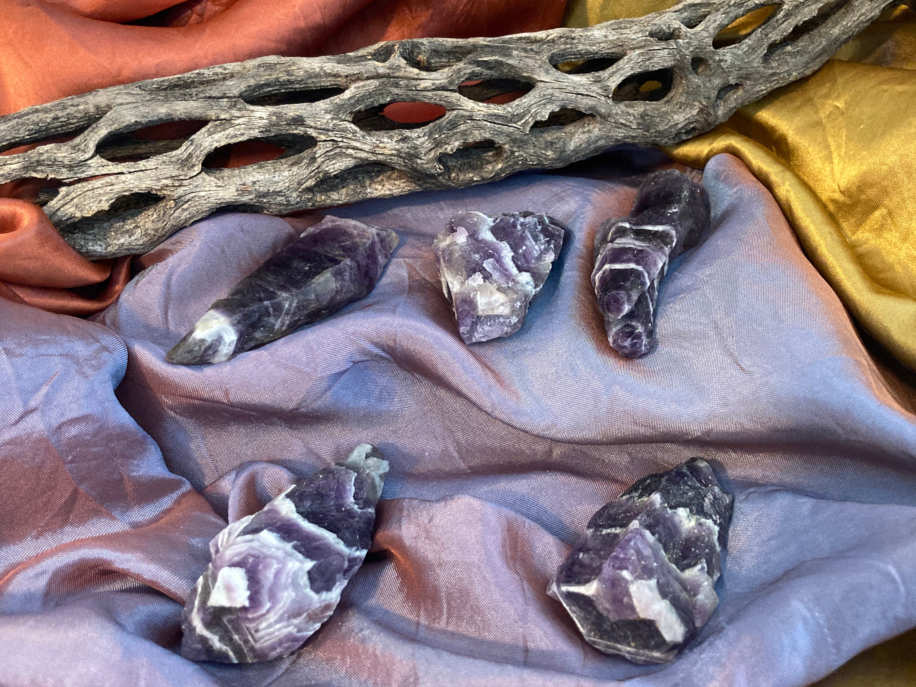 22g to 57g Chunks of Chevron Amethyst / Chevron Amethyst / Various ...