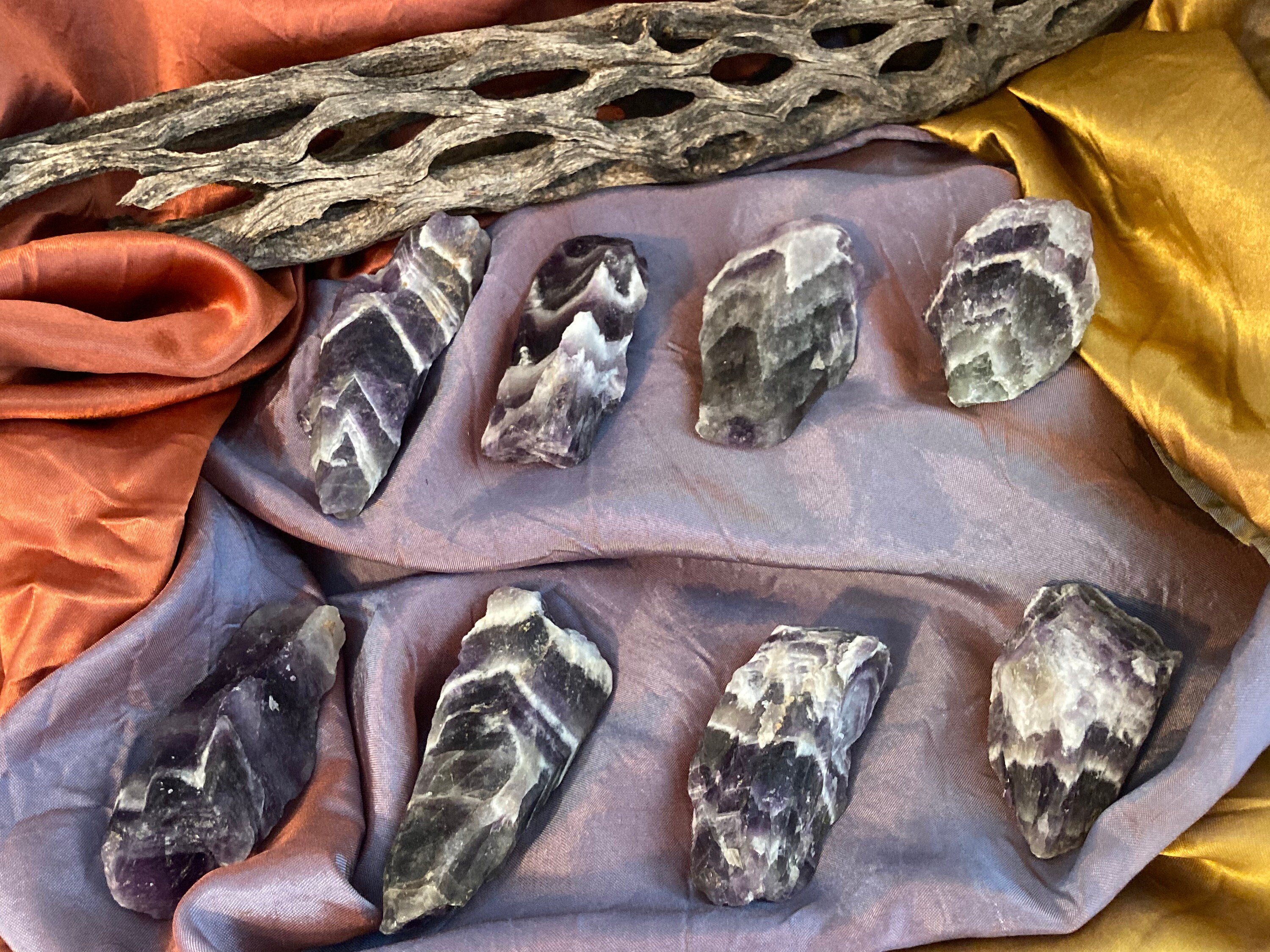 22g to 57g Chunks of Chevron Amethyst / Chevron Amethyst / Various ...