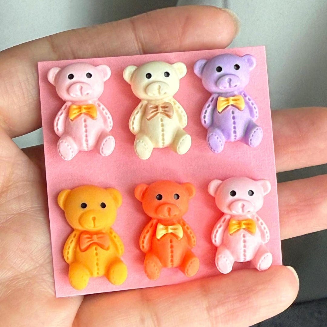 Kawaii PASTEL PICNIC Beary Collection | Pastel Teddy Bear Fridge Magnet ...