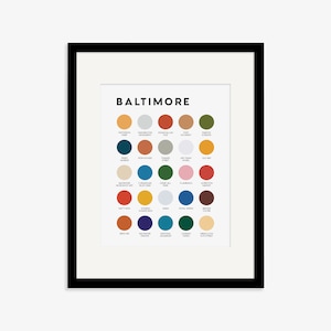 Baltimore Color Palette Print - Etsy