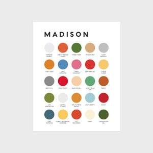 Madison Color Palette Print - Etsy