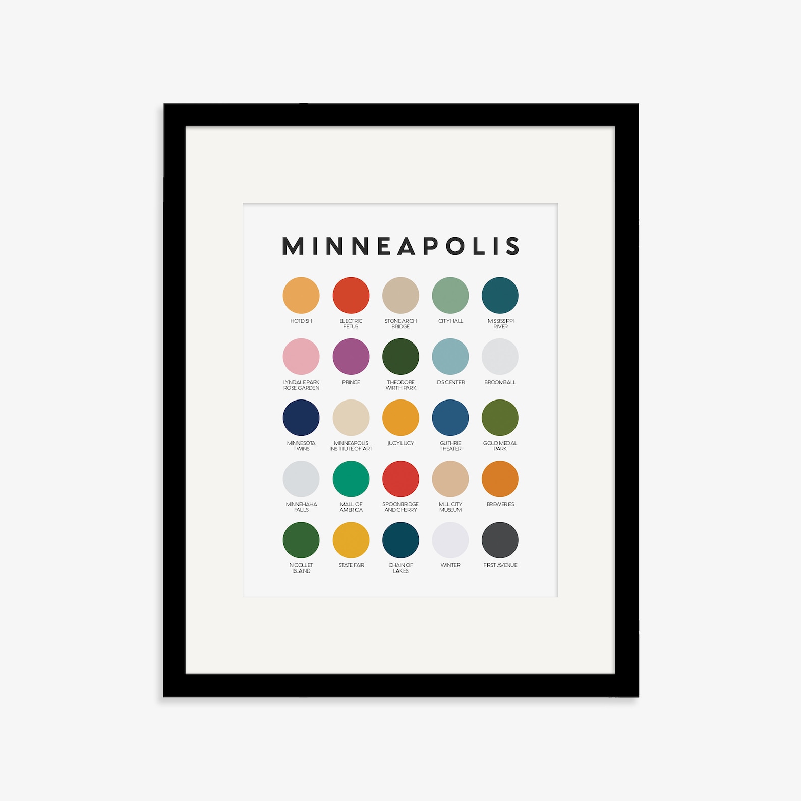Minneapolis Color Palette Print - Etsy