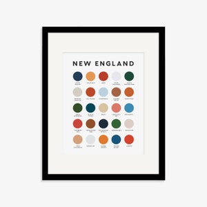 New England Color Palette Print - Etsy