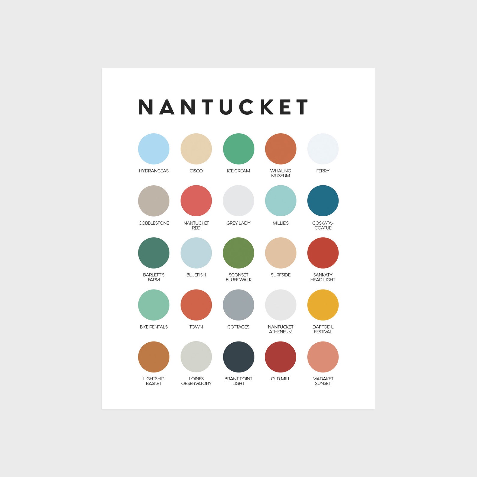 Nantucket Color Palette Print - Etsy