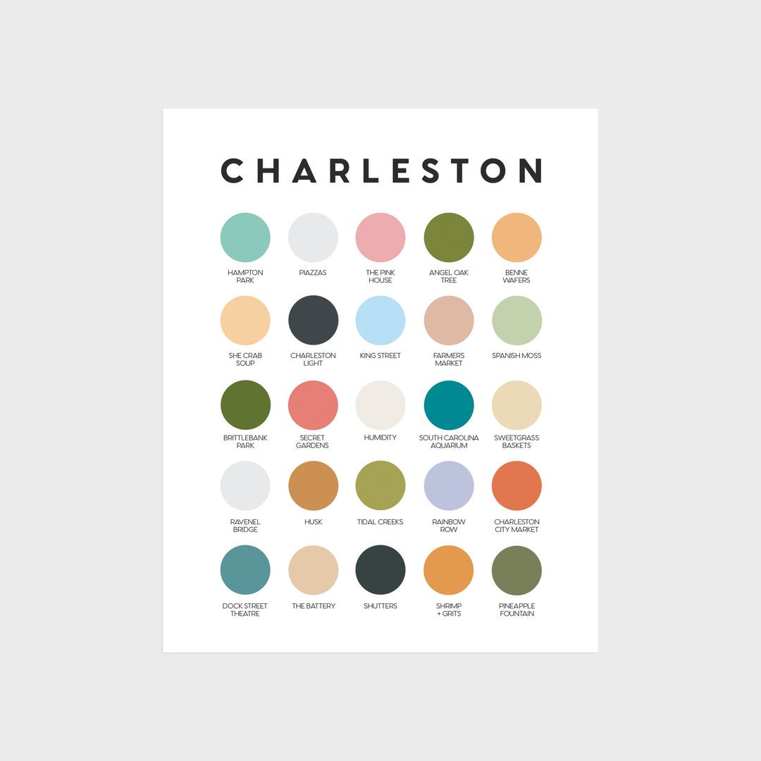 Charleston Color Palette Print - Etsy