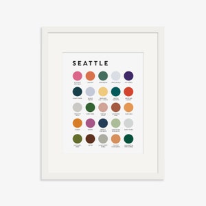 Seattle Color Palette Print - Etsy