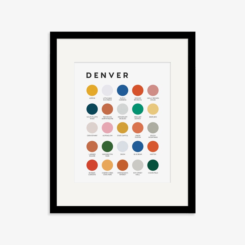 Denver Color Palette Print - Etsy