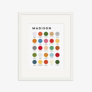 Madison Color Palette Print - Etsy