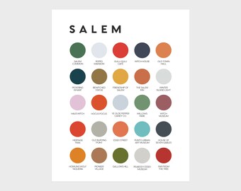 Portland Maine Color Palette Print | Etsy