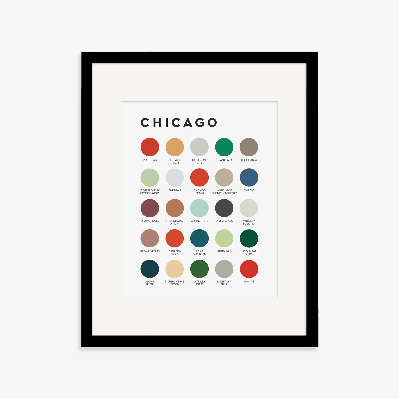 Chicago Color Palette Print - Etsy
