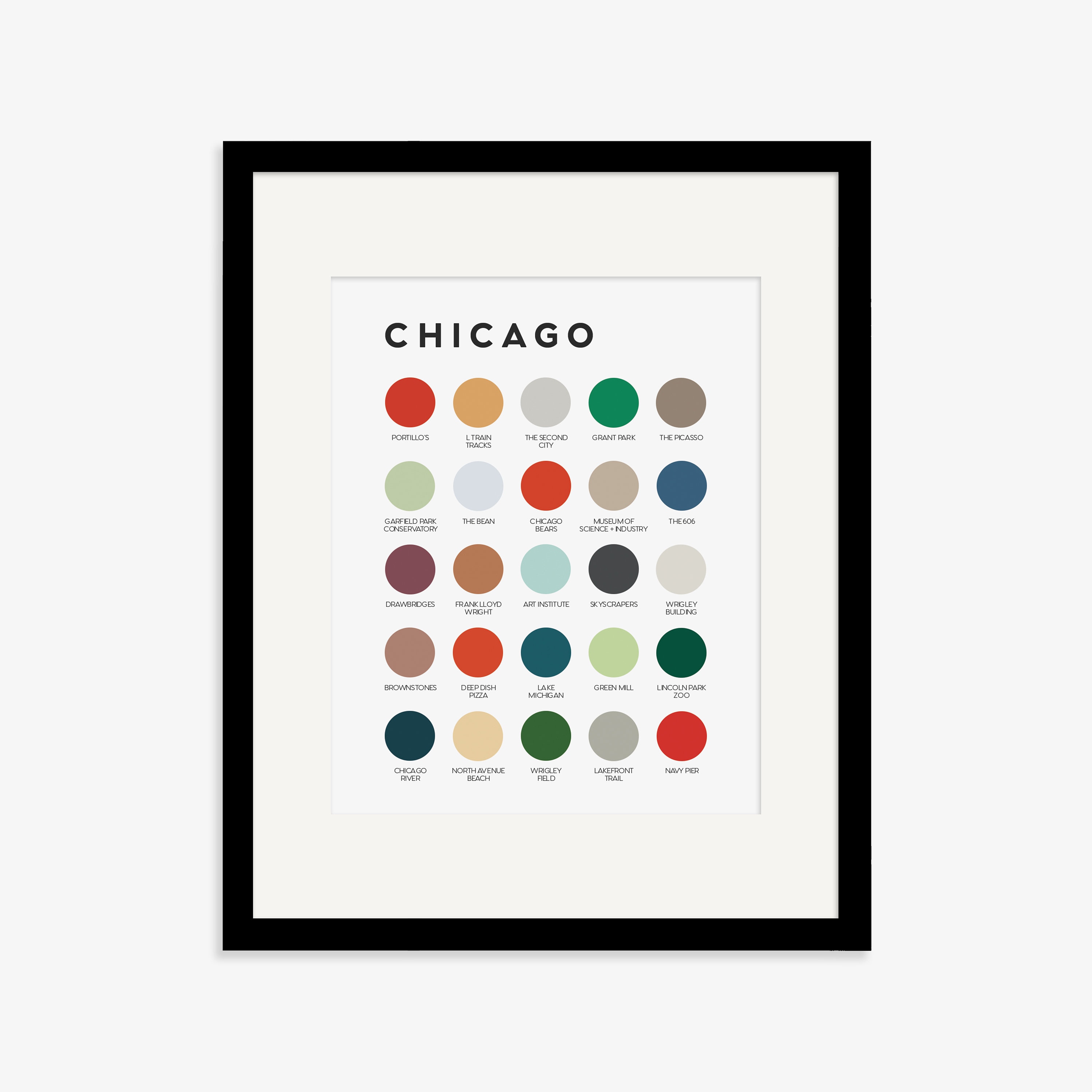 Chicago Color Palette Print - Etsy