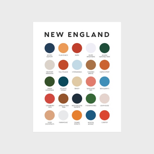Philadelphia Color Palette Print - Etsy