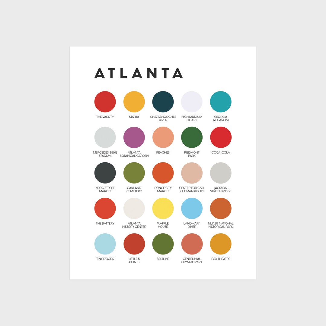 Atlanta Color Palette Print - Etsy