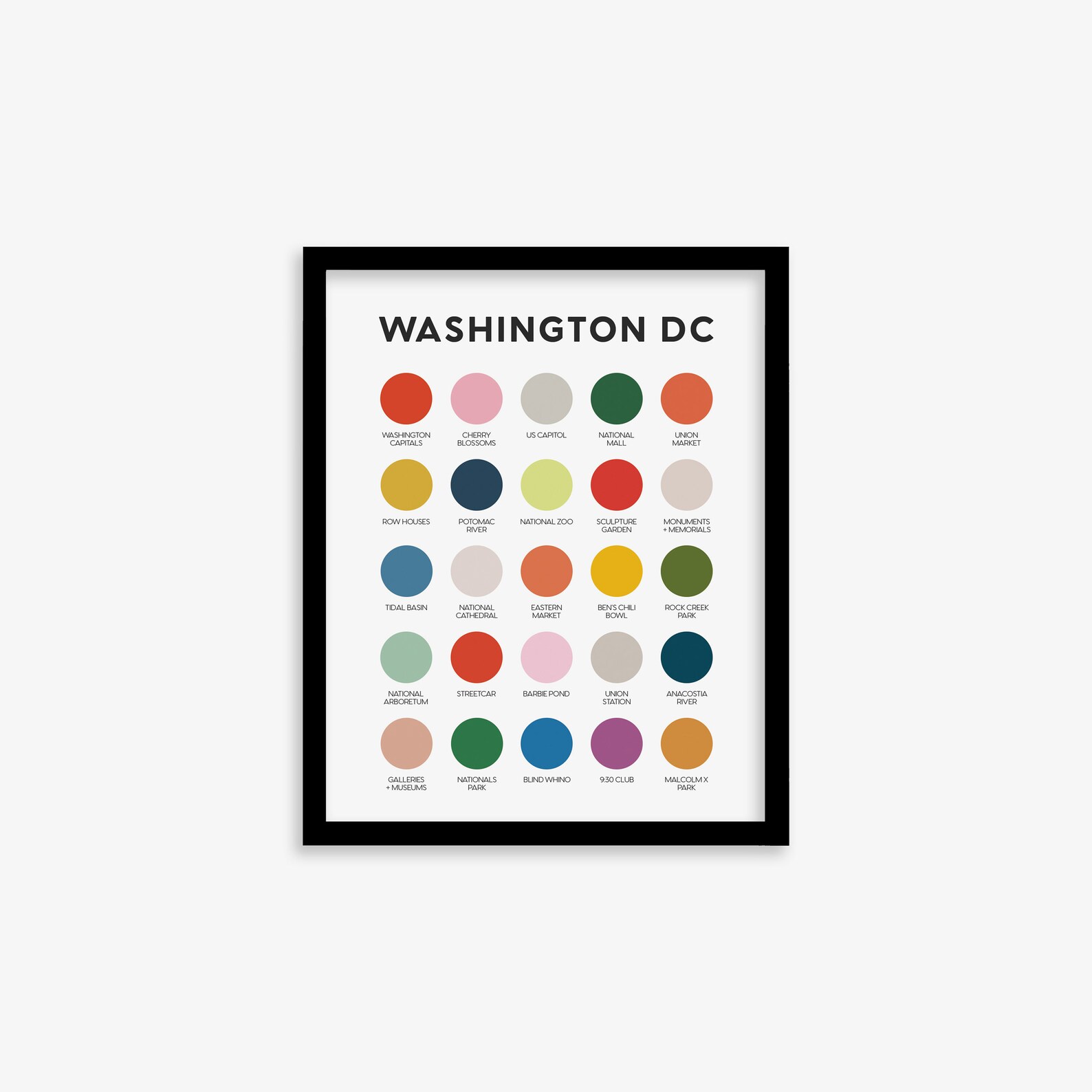 Washington DC Color Palette Print | Etsy