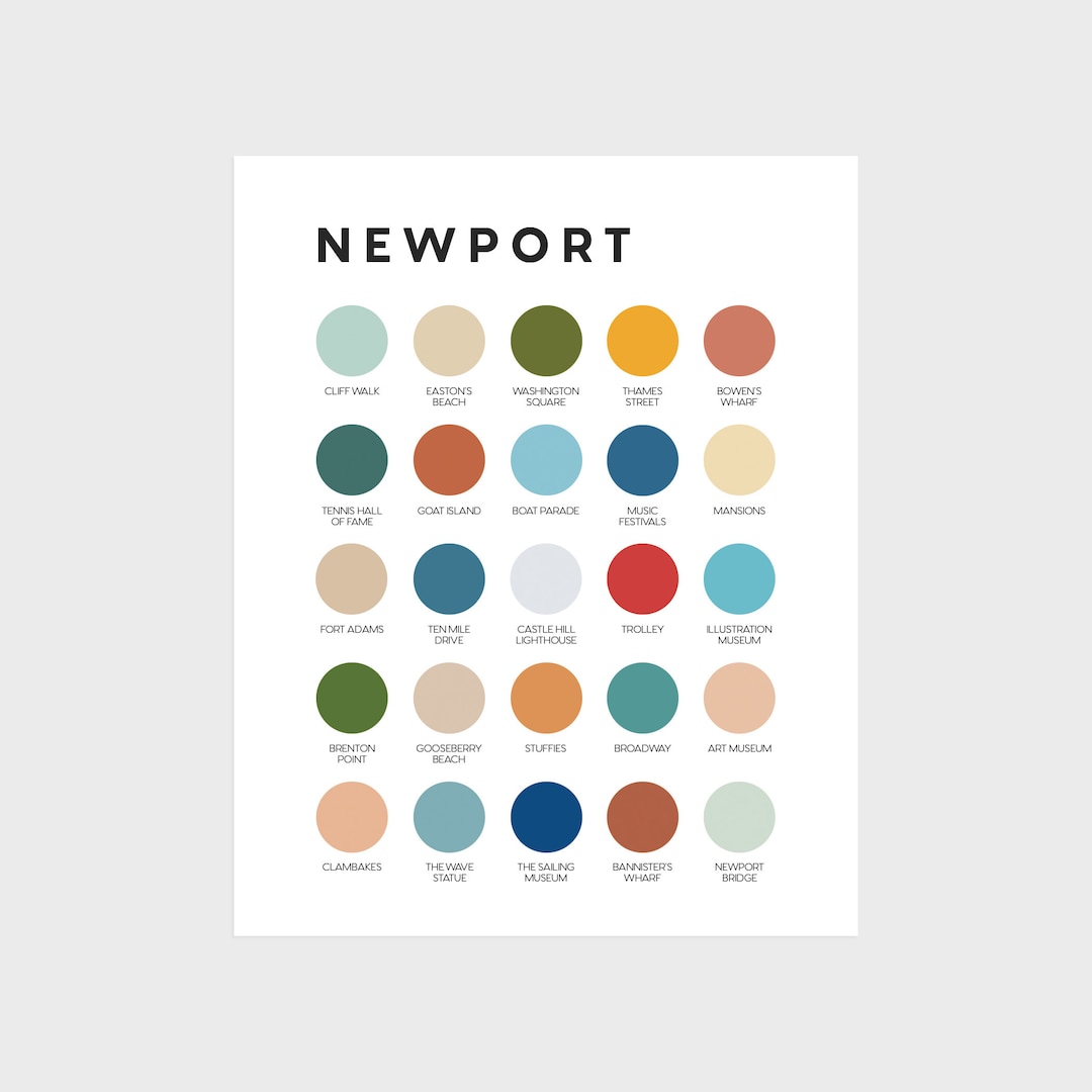 Newport Color Palette Print - Etsy