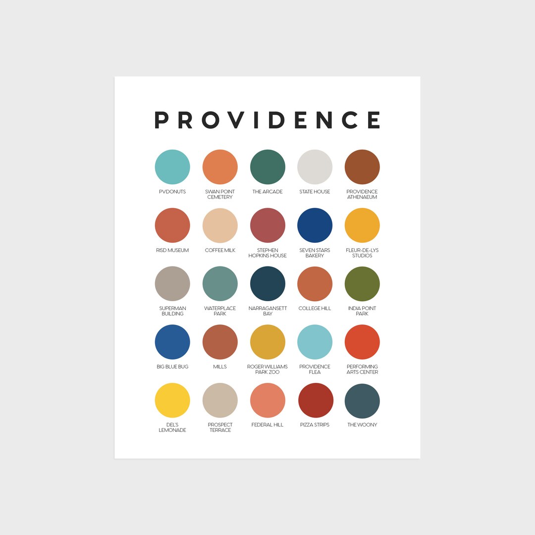 Providence Color Palette Print - Etsy