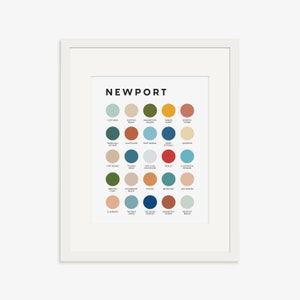 Newport Color Palette Print - Etsy