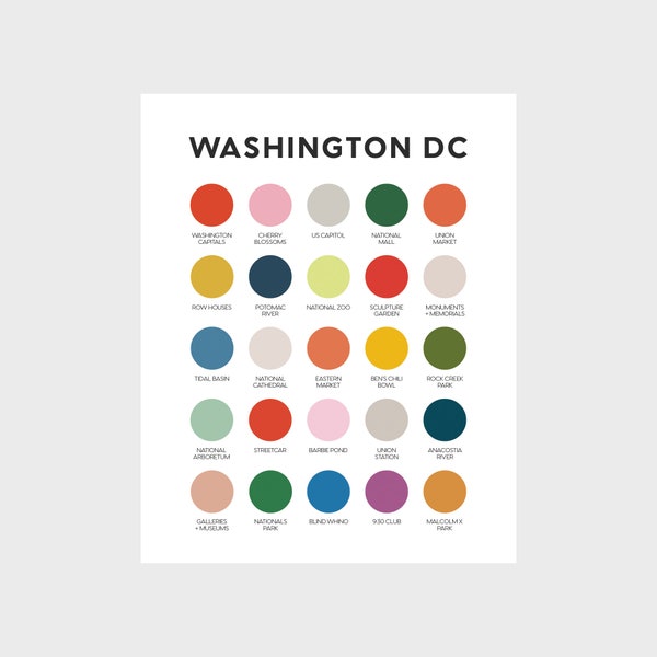 Washington Dc Map - Etsy