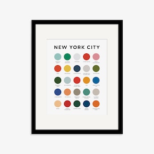 New York City Color Palette Print - Etsy