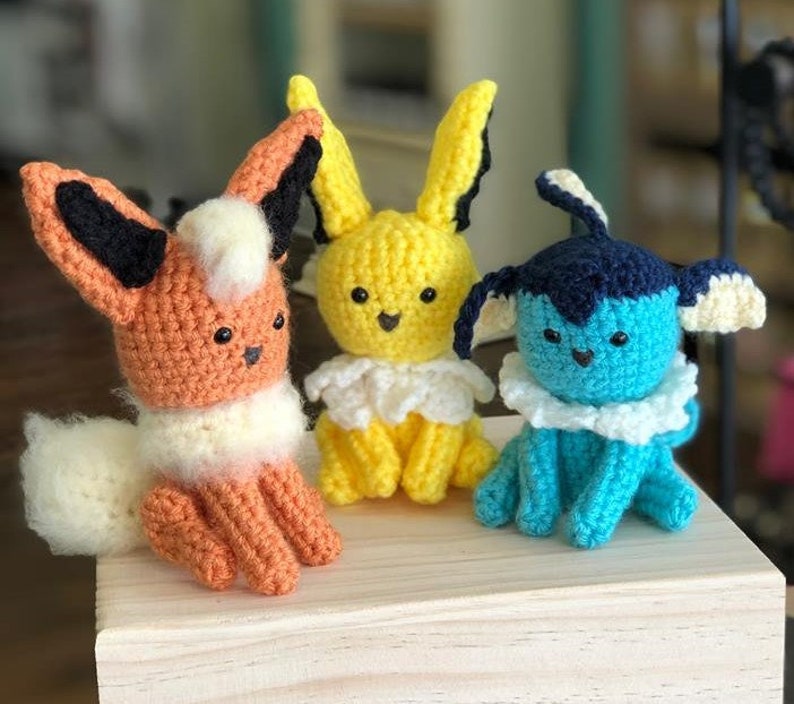 Flareon, Vaporeon, and Jolteon Crochet Patterns - Etsy