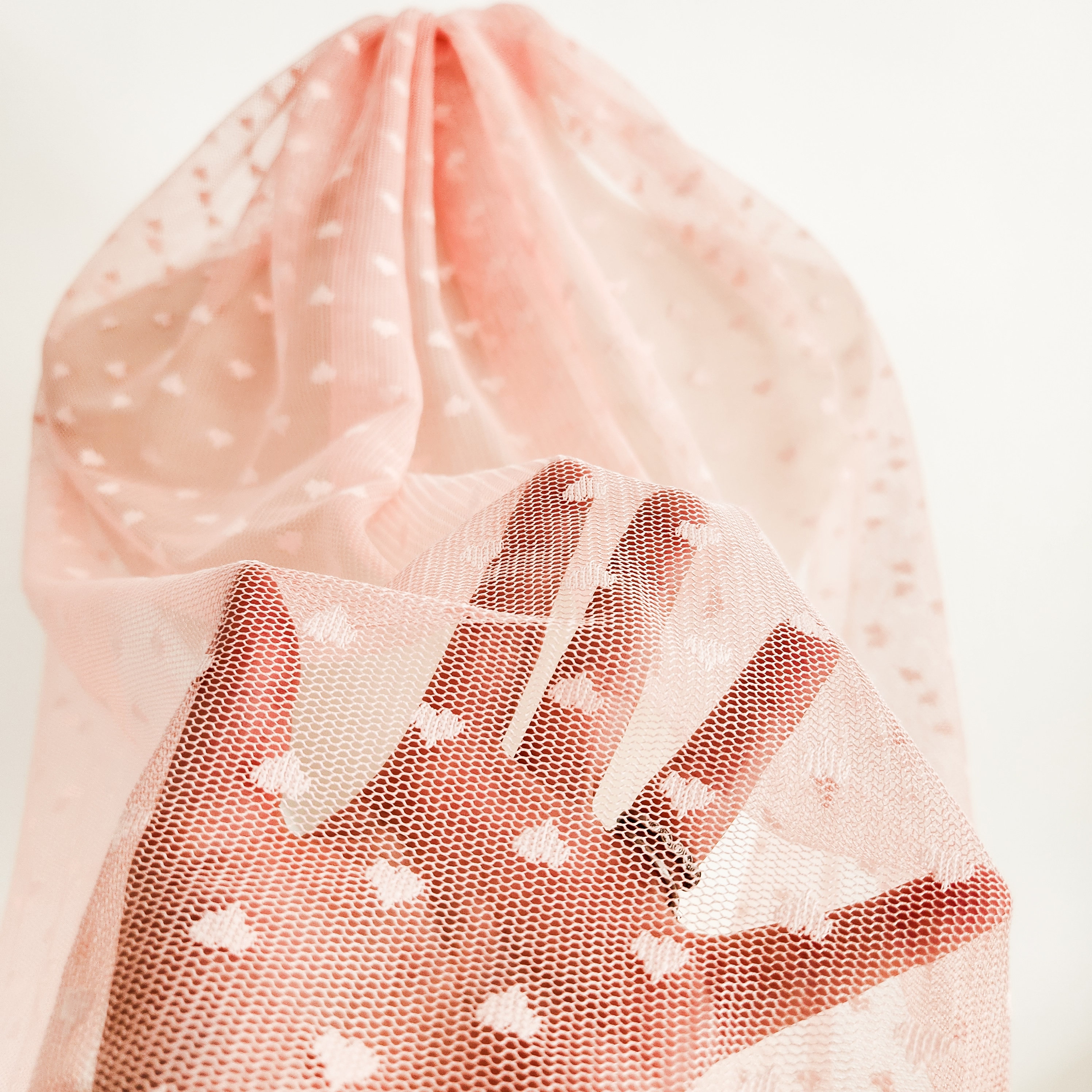 Mini Hearts Veil Bachelorette / Wedding Veil Hearts Tulle Veil in Pink ...